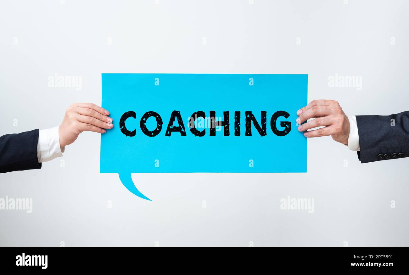 Text caption presenting Coaching, Business overview unlocking a persons ...