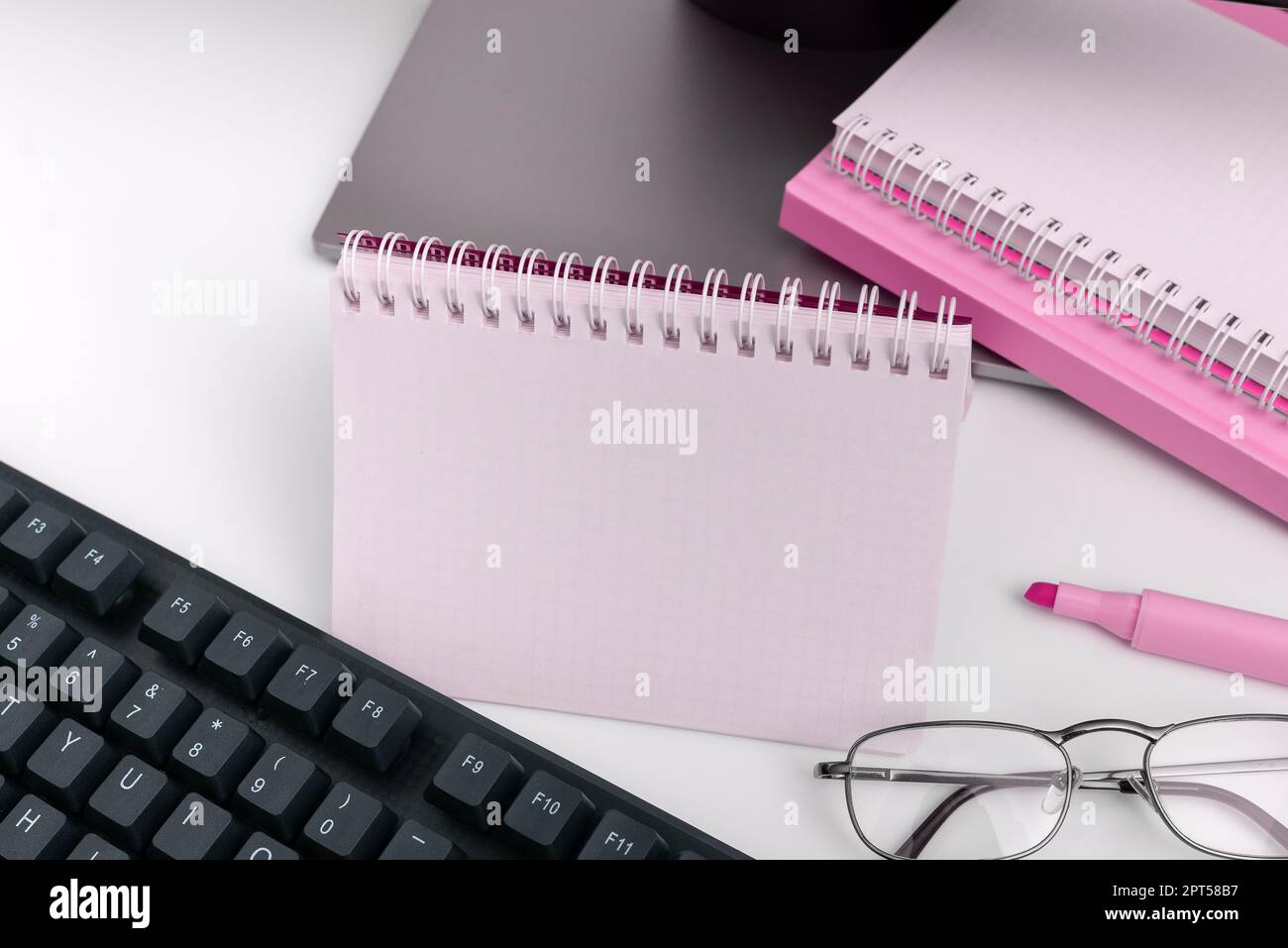 Multiple Assorted Collection Office Stationery Photo Placed Over Table ...