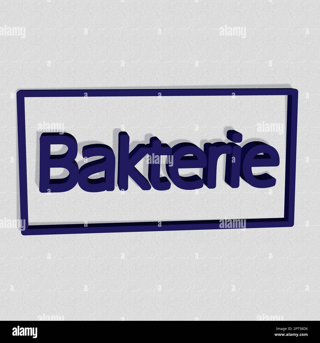 "Bakterie" = "Bacteria" - word, lettering or text as 3D illustration ...