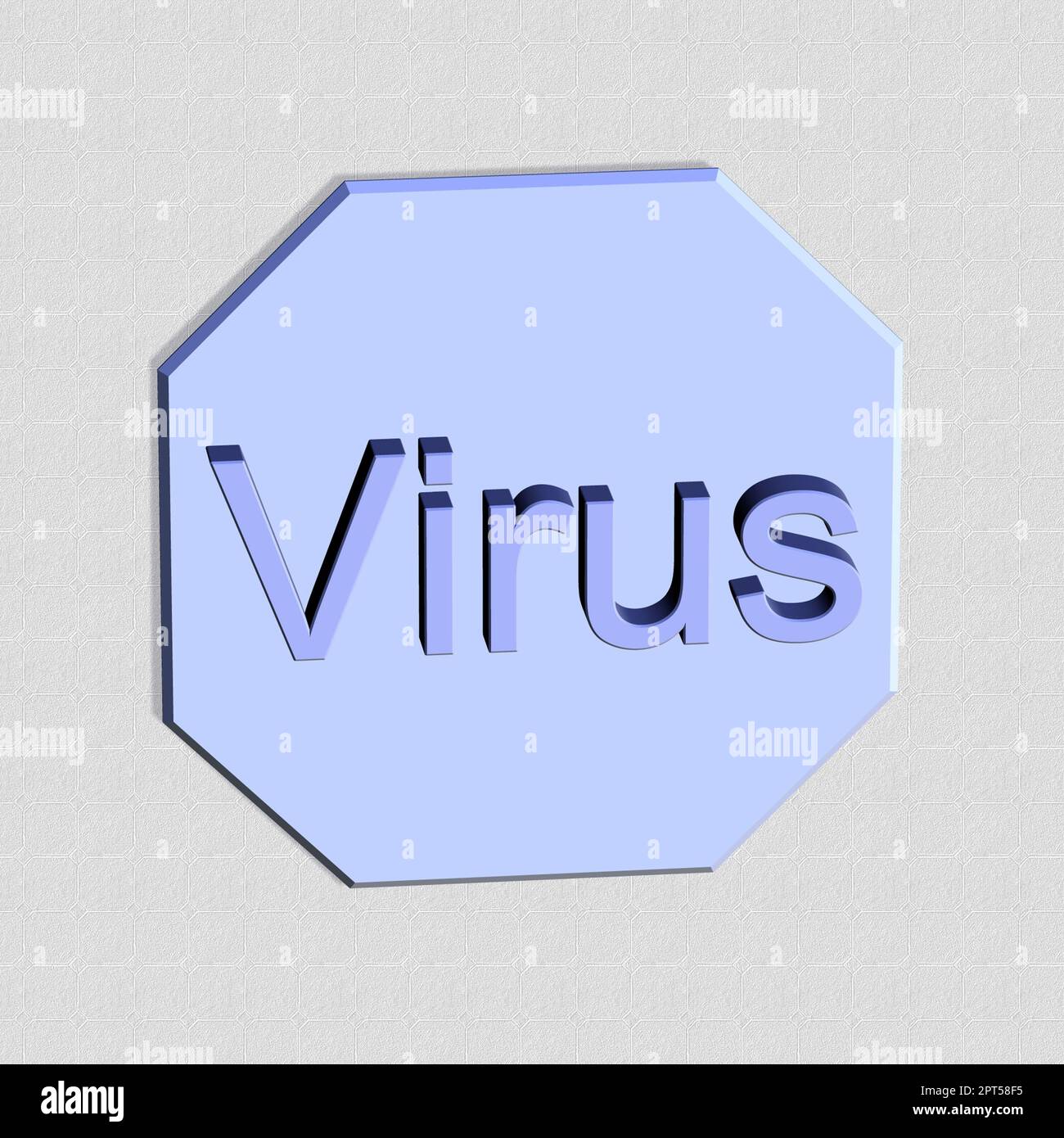 "Virus" - word, lettering or text as a 3D illustration, 3D rendering ...