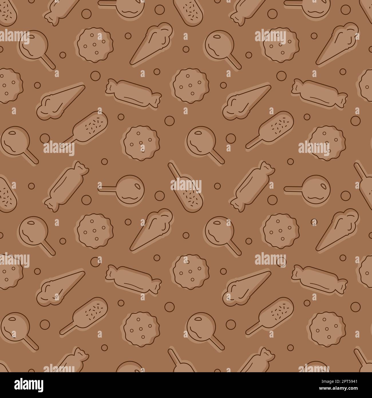 Chocolate Seamless Pattern Design with Choco Decoration in Template ...