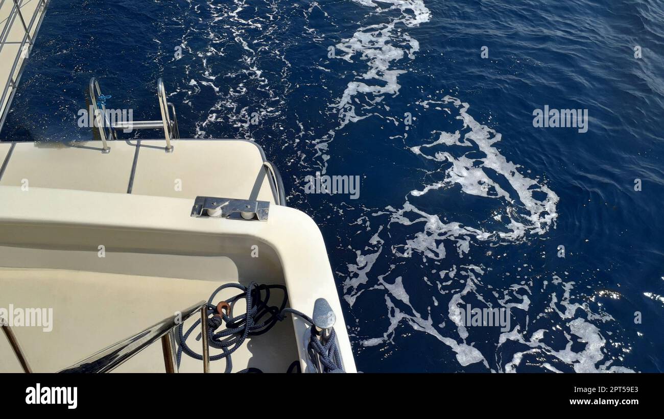 Yacht deck details and design the elements Stock Photo - Alamy