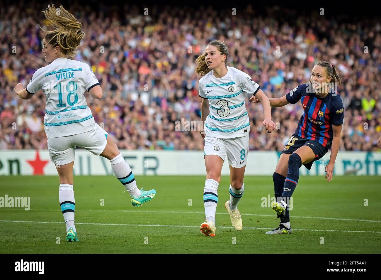 Barcelona, Spain. 27th Apr, 2023. Caroline Hansen (FC Barcelona Fem ...