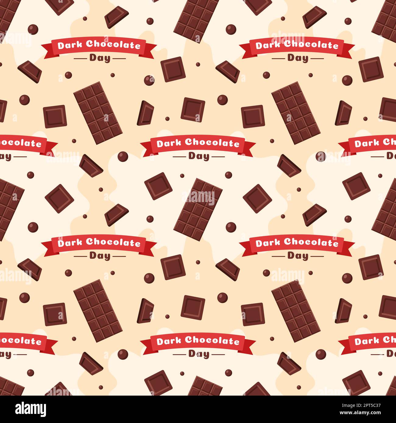 Chocolate Seamless Pattern Design with Choco Decoration in Template ...