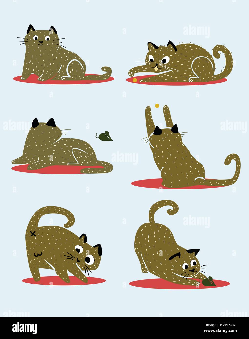 cats character different pose set Stock Vector Image & Art - Alamy