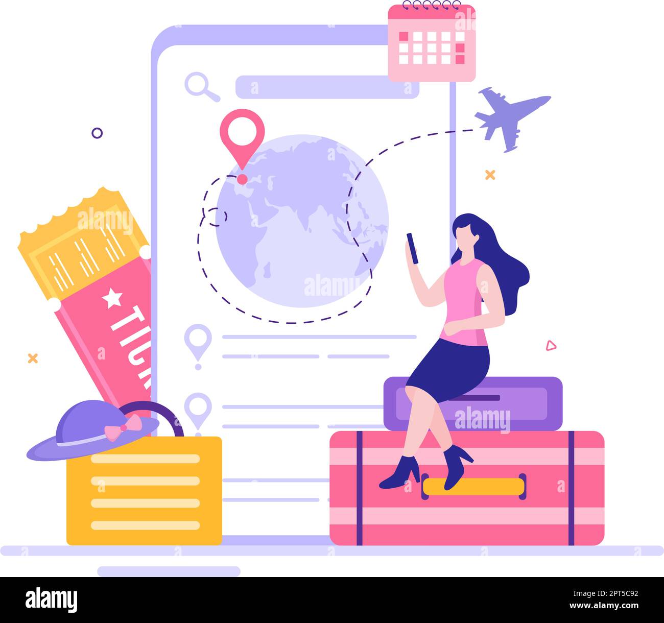 Cartoon travel ticket hi-res stock photography and images - Alamy