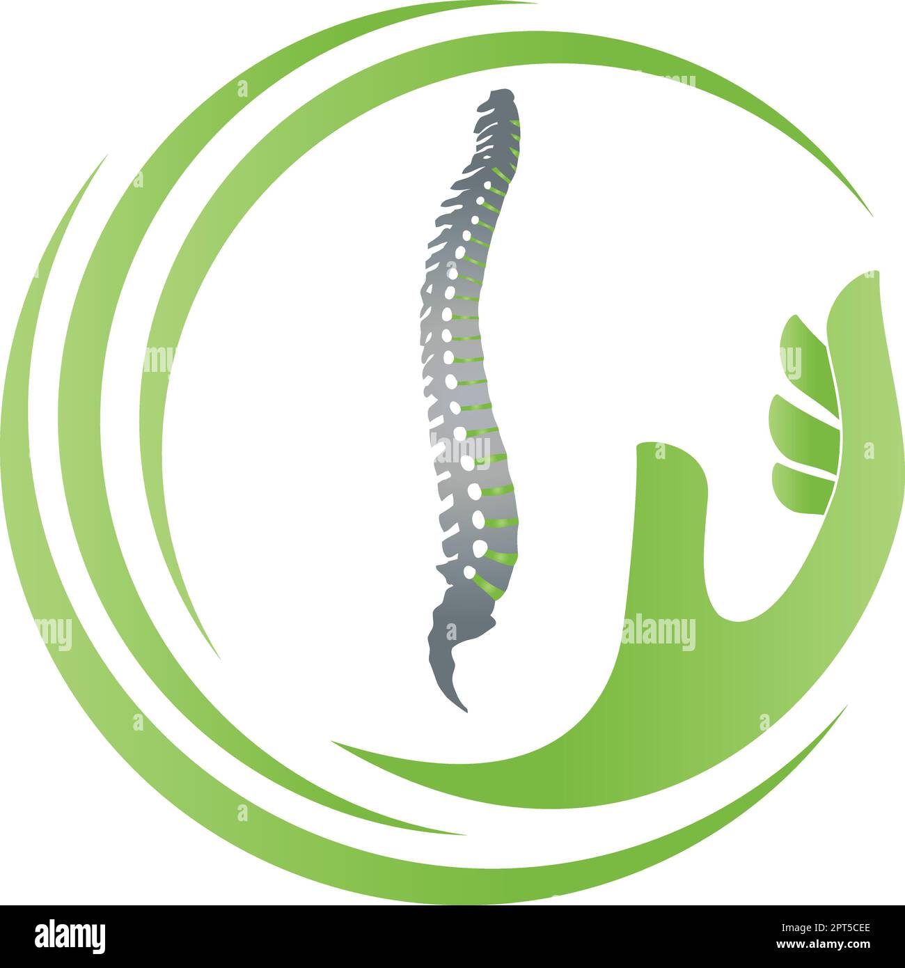 Physiotherapy Orthopedics Massage Chiropractor Logo Stock Vector