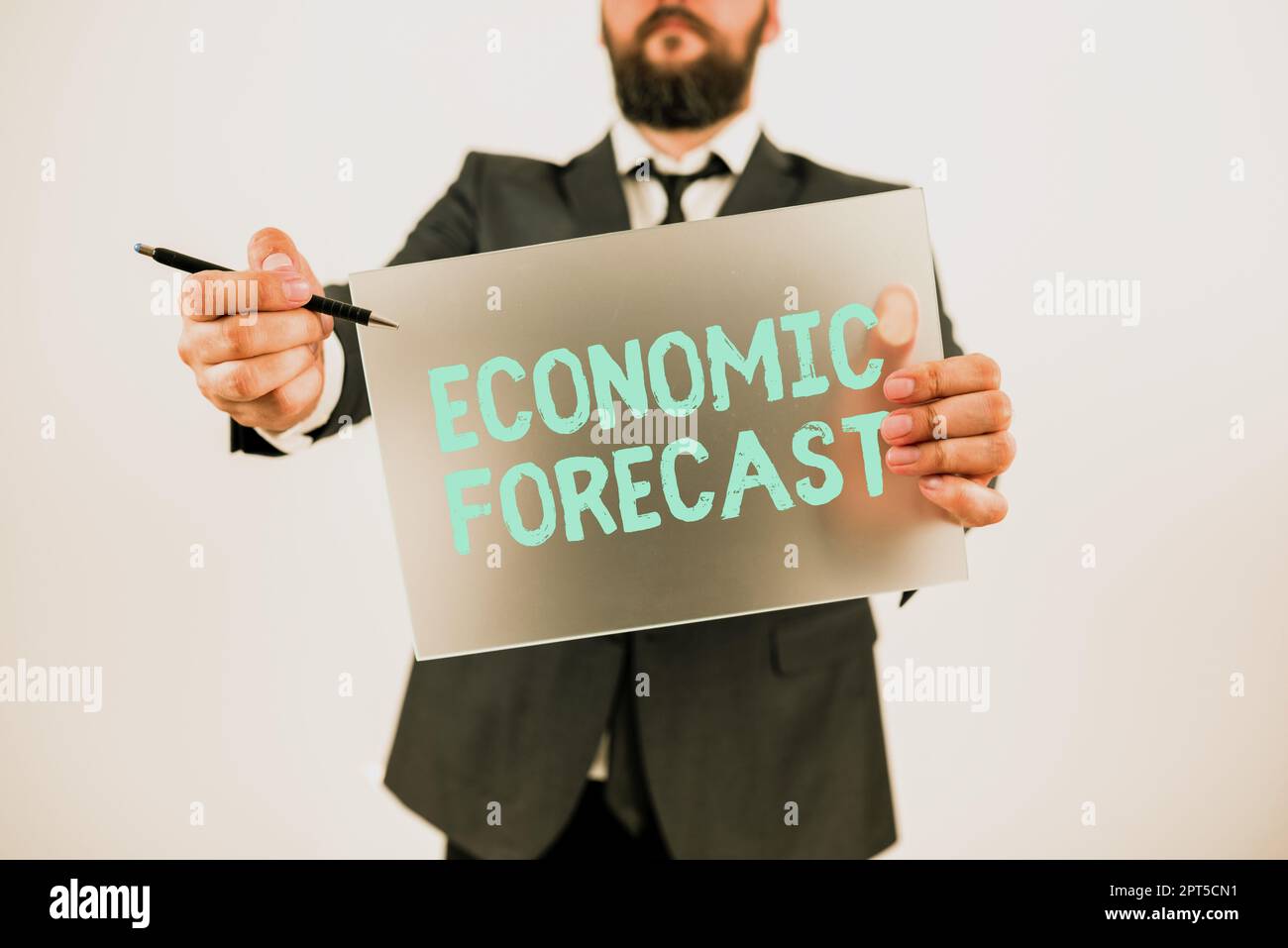 Sign displaying Economic ForecastProcess of making predictions about ...