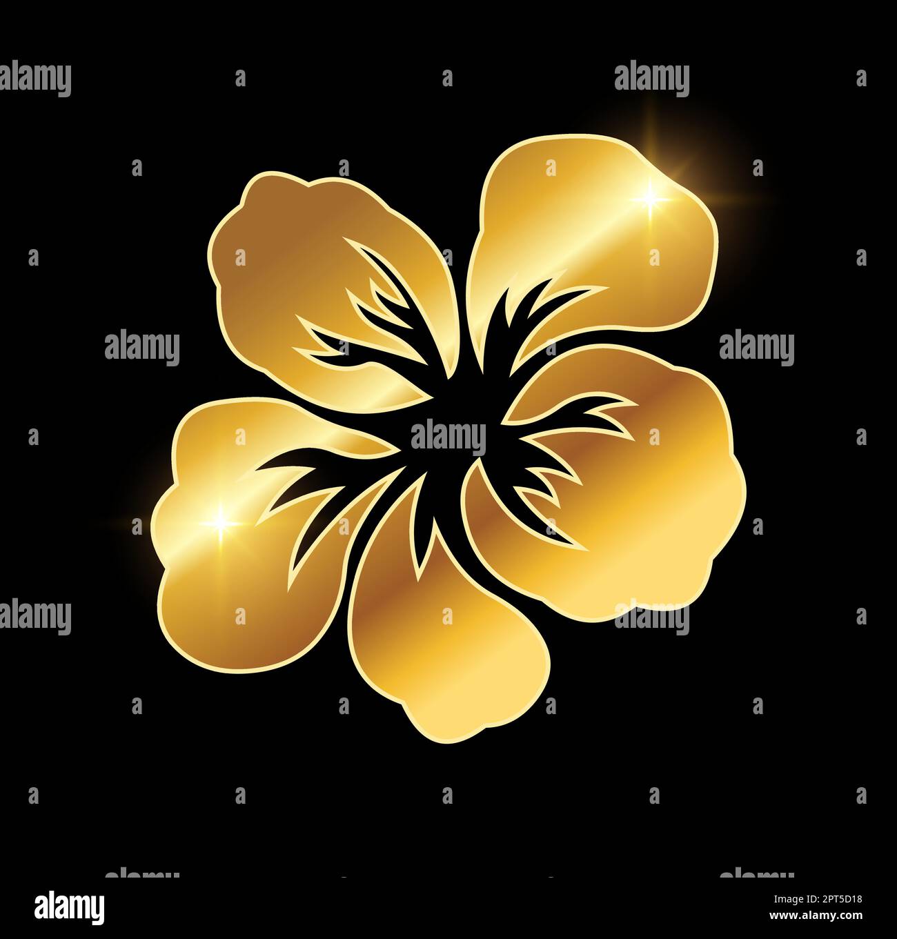 Golden Flower Logo Vector Illustration Sign Stock Vector Image & Art ...
