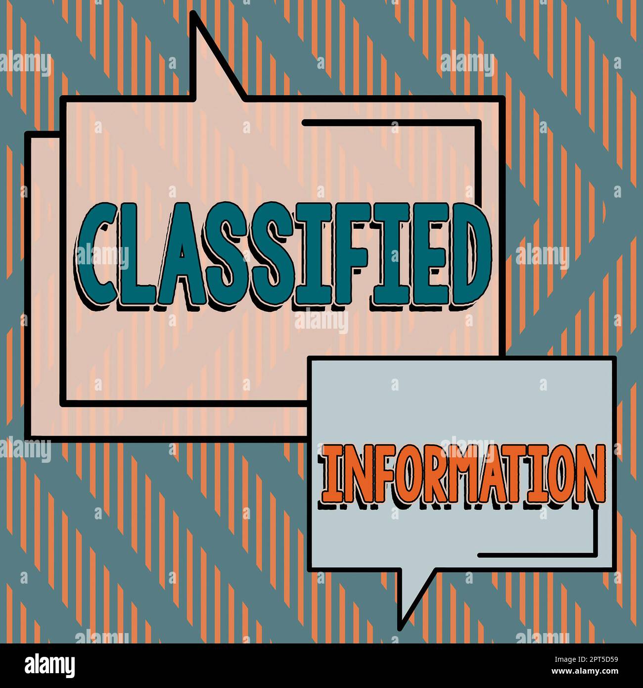 Conceptual display Classified Information, Conceptual photo Sensitive ...