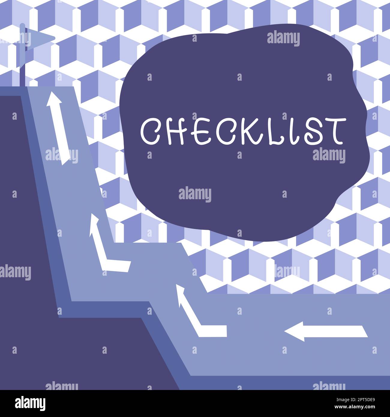 Sign displaying Checklist, Business overview List down of the detailed ...