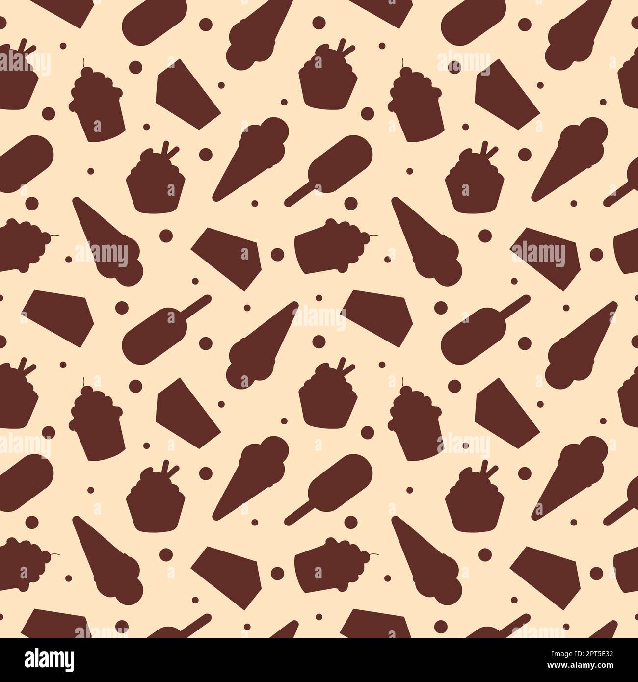 Chocolate Seamless Pattern Design with Choco Decoration in Template ...