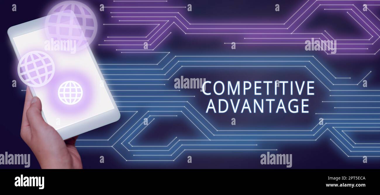 Sign displaying Competitive Advantage, Conceptual photo Company Edge ...