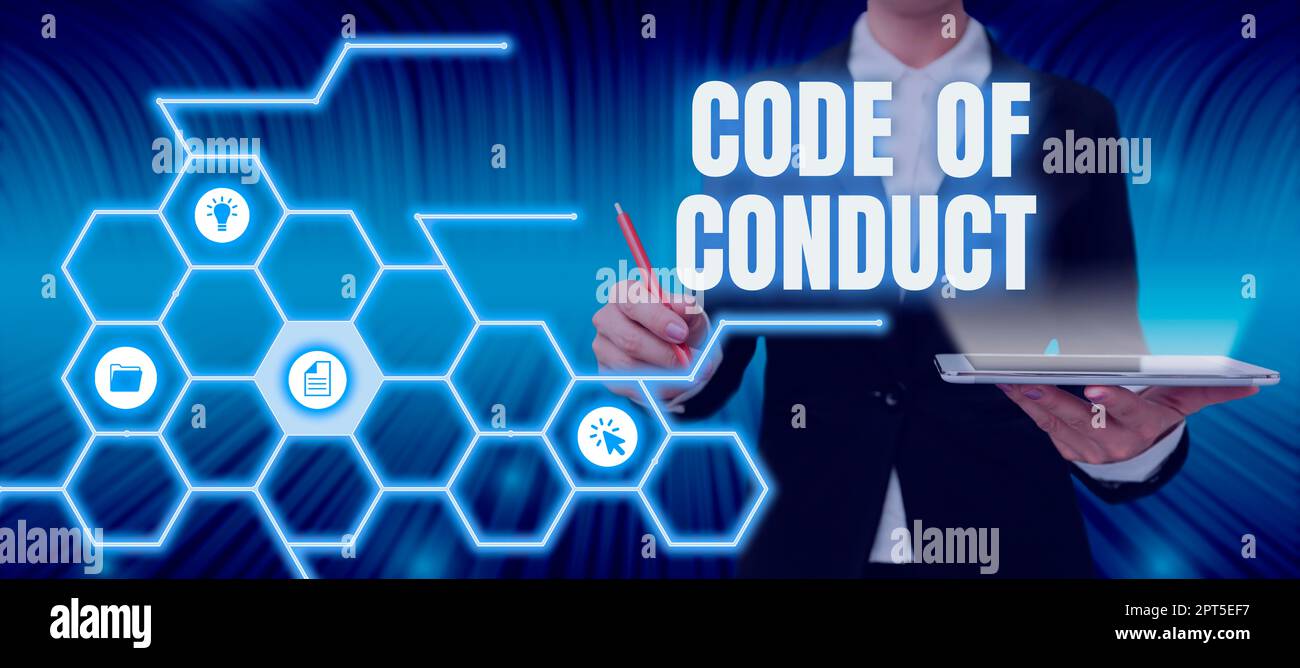 Conceptual display Lead By Example, Business approach Ethics rules ...
