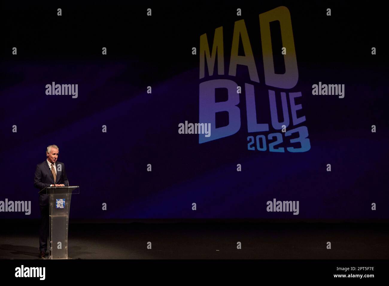 Journalist and presenter Lorenzo Milá during the Cinco Océanos MadBlue Impact Global Summit 2023 ...