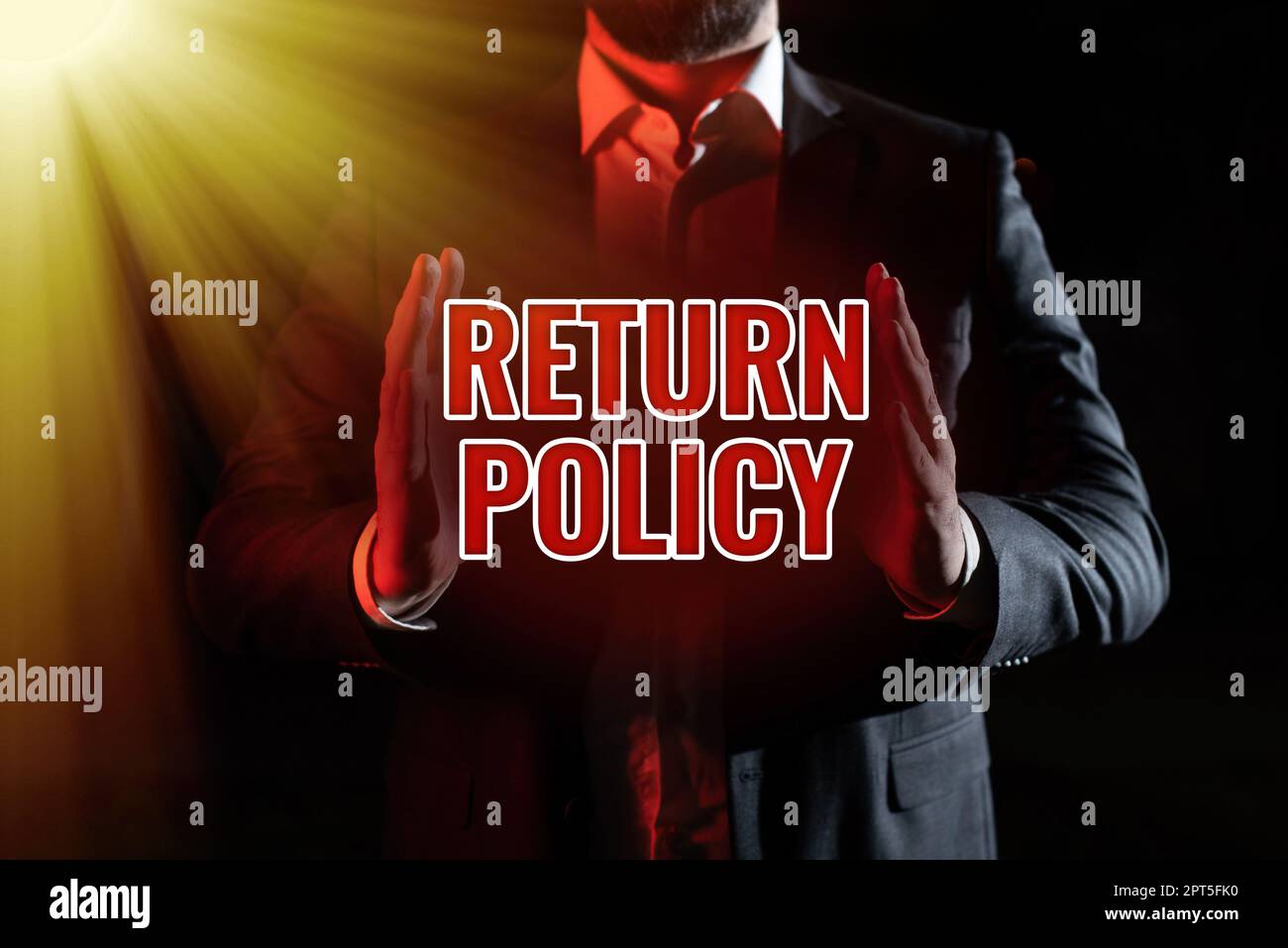 Conceptual display Return Policy, Business idea Tax Reimbursement ...