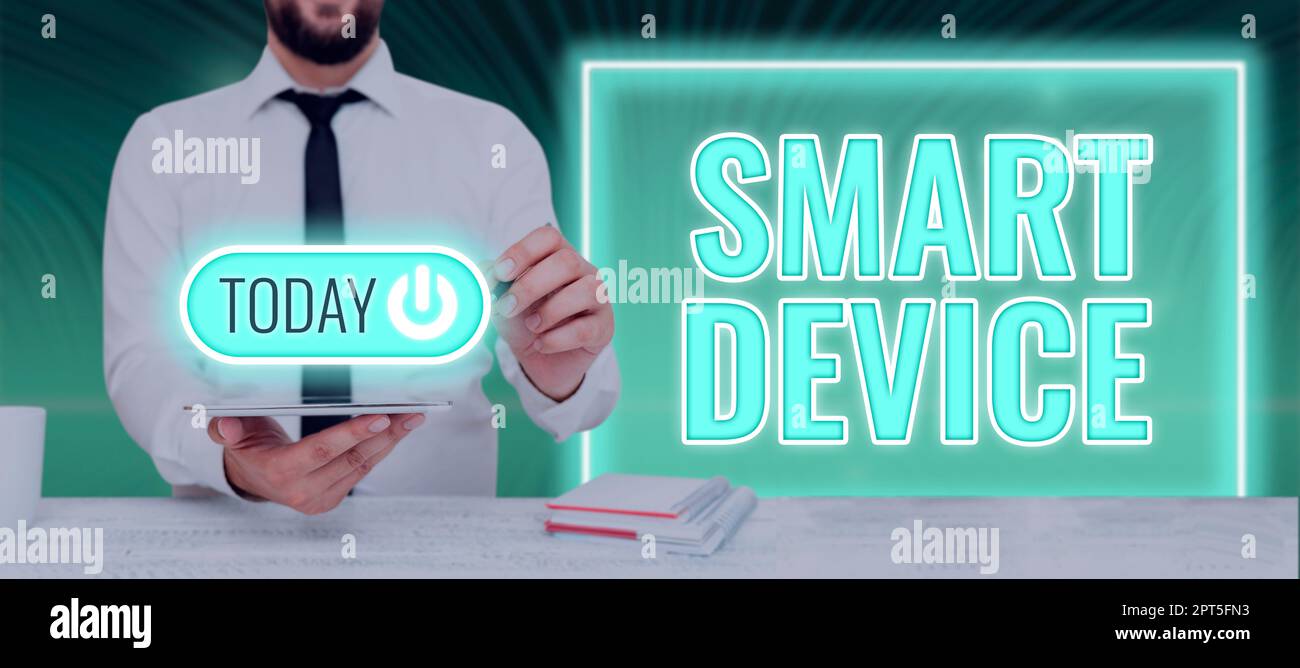 Sign displaying Smart Device, Word Written on Electronic gadget that ...