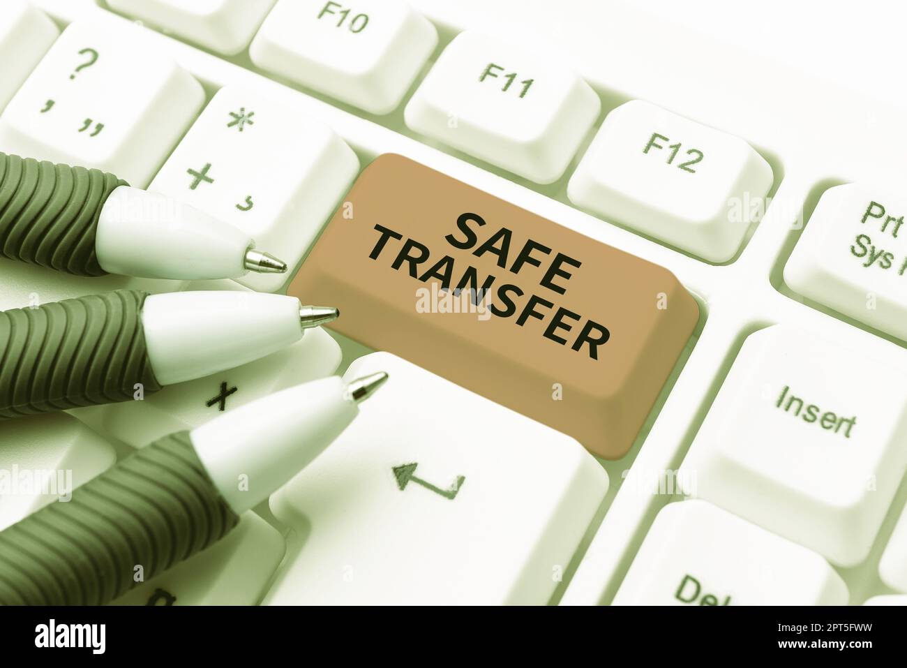 Sign displaying Safe Transfer, Concept meaning Wire Transfers ...