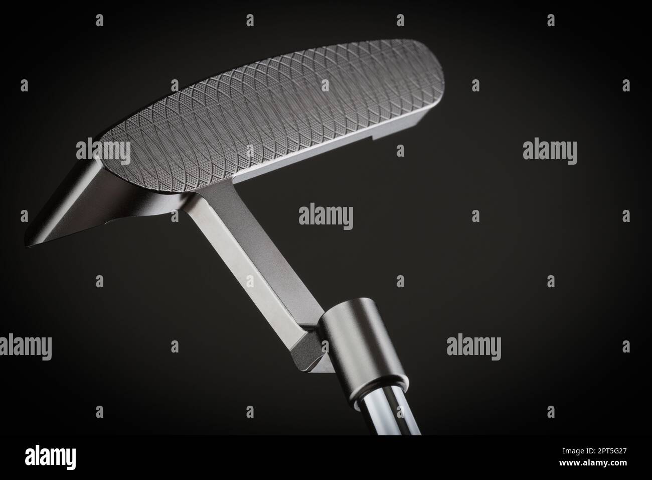 Face of Golf Club Putter On A Dark Background Stock Photo - Alamy