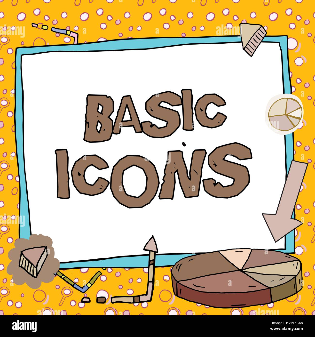 Text showing inspiration Basic Icons, Word Written on pictogram or ...