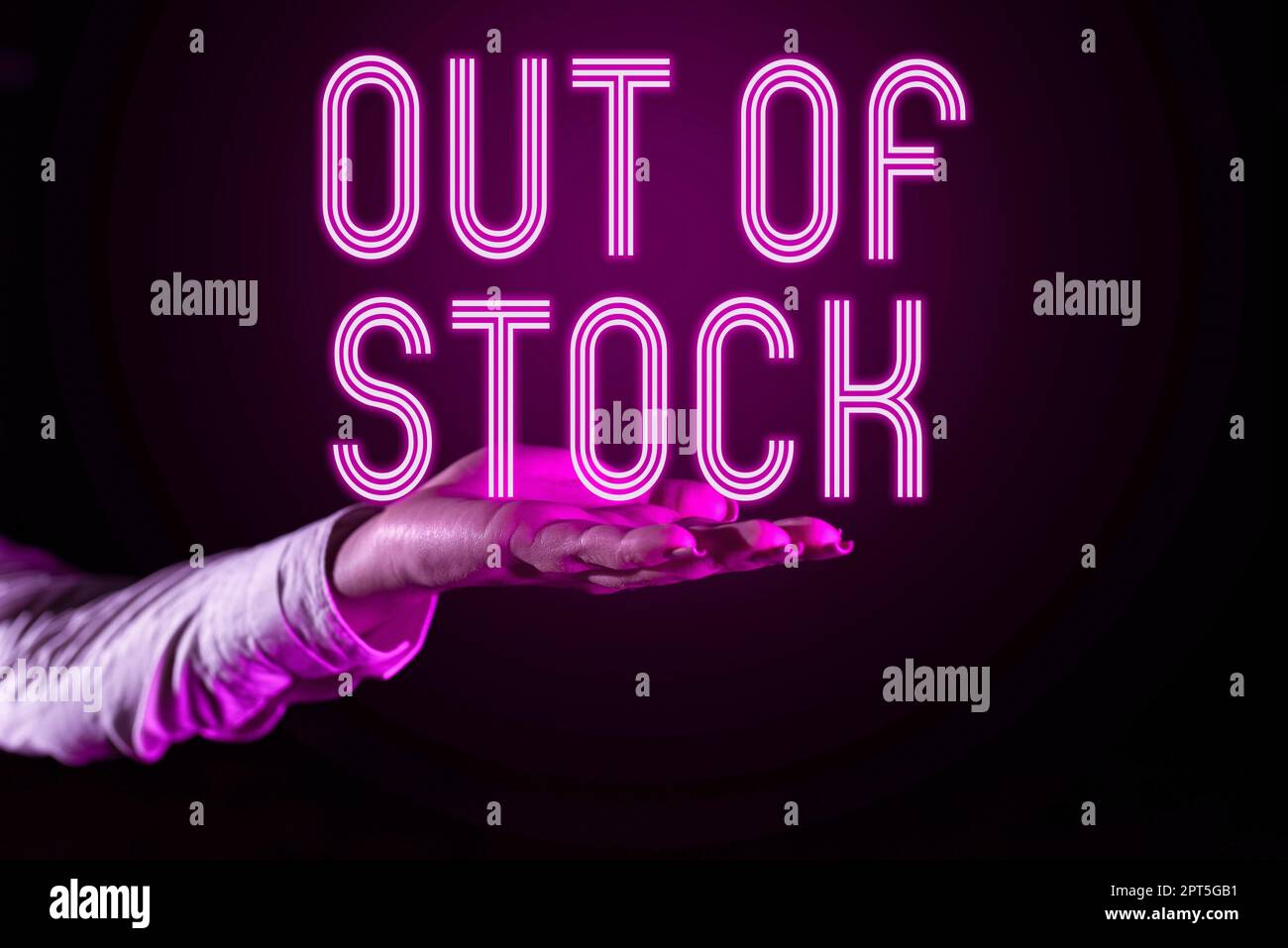 Writing displaying text Out Of Stock, Business idea Not available ...