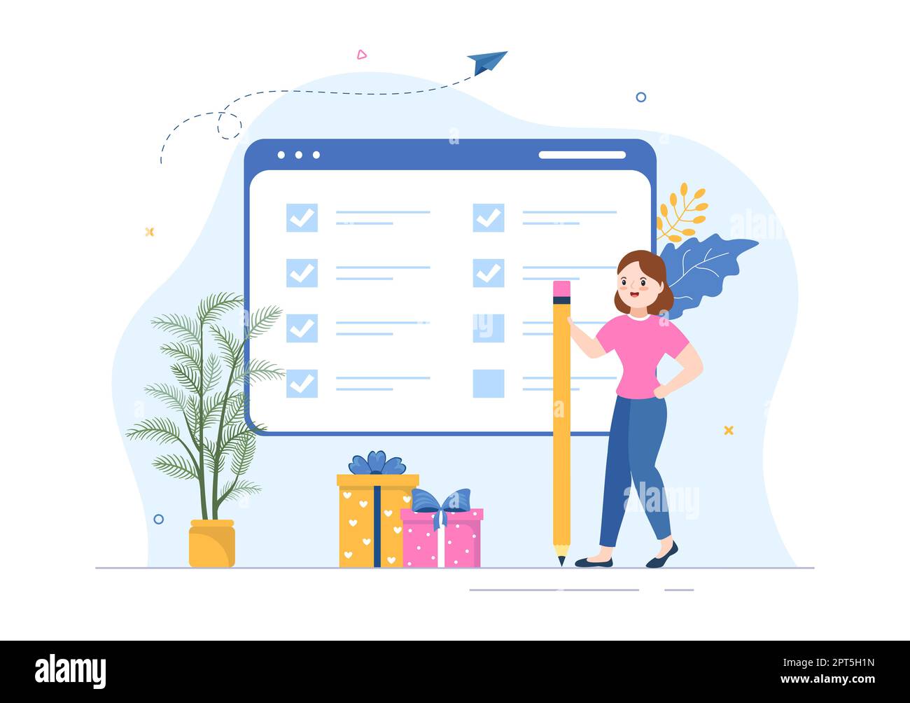 Event Planner Template Hand Drawn Cartoon Flat Illustration with ...