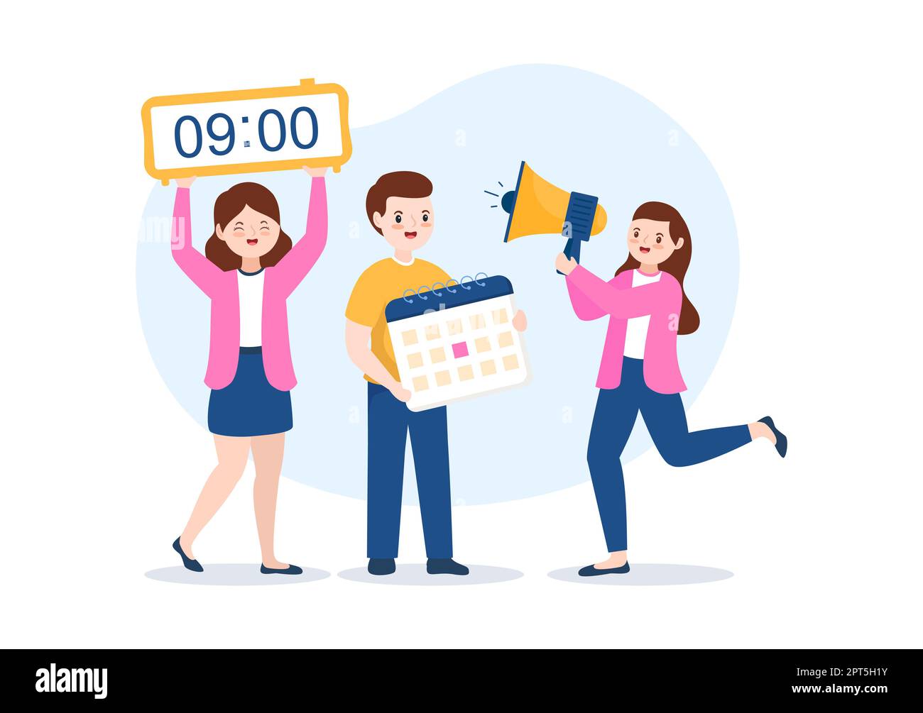 Event Planner Template Hand Drawn Cartoon Flat Illustration with ...