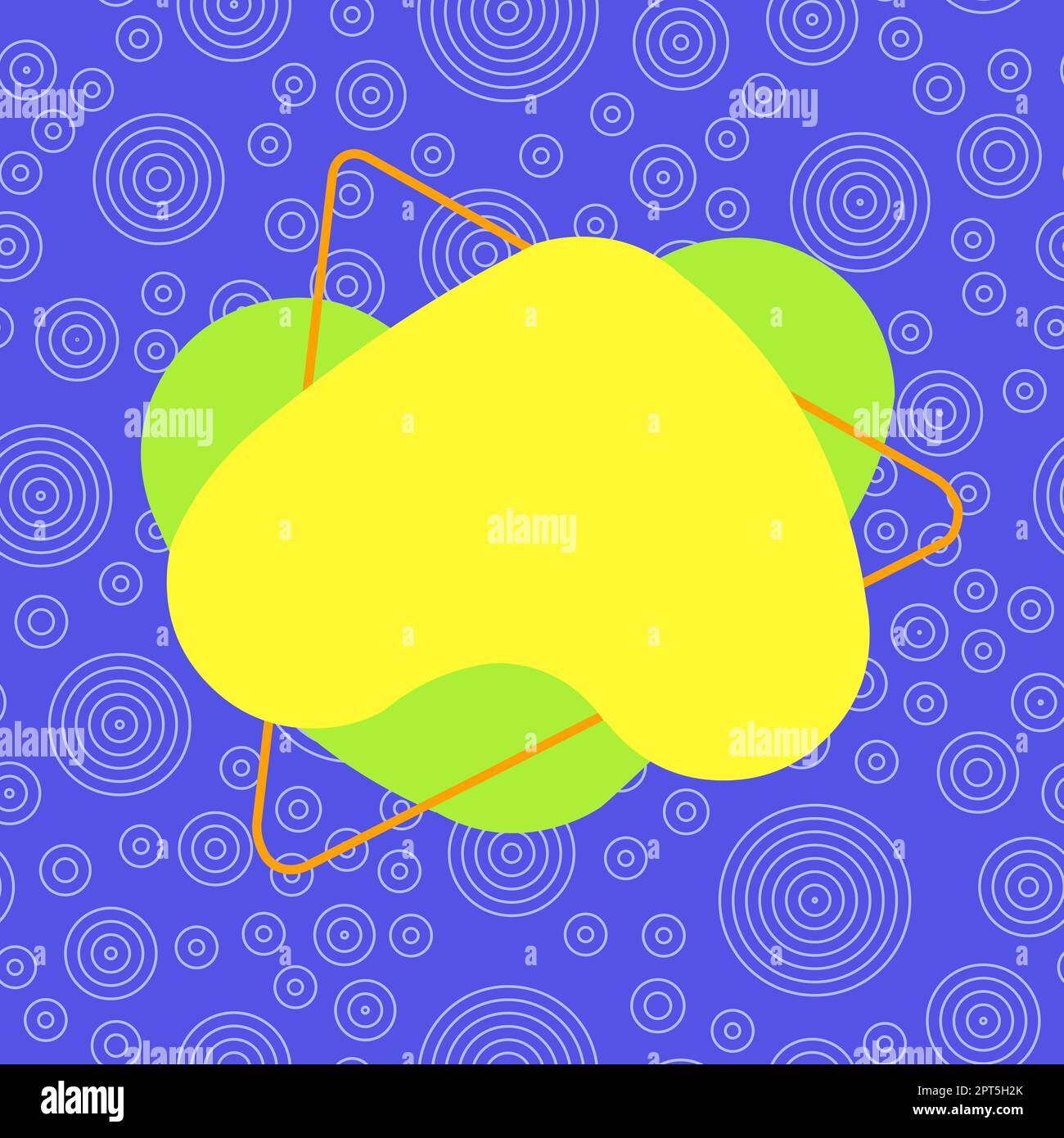 Asymmetrical uneven shaped format pattern object outline multicolour ...