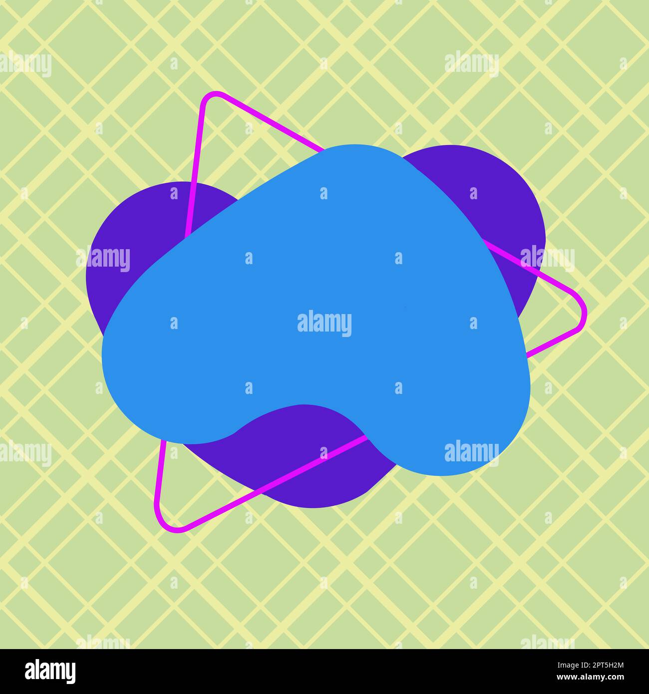 Asymmetrical uneven shaped format pattern object outline multicolour ...