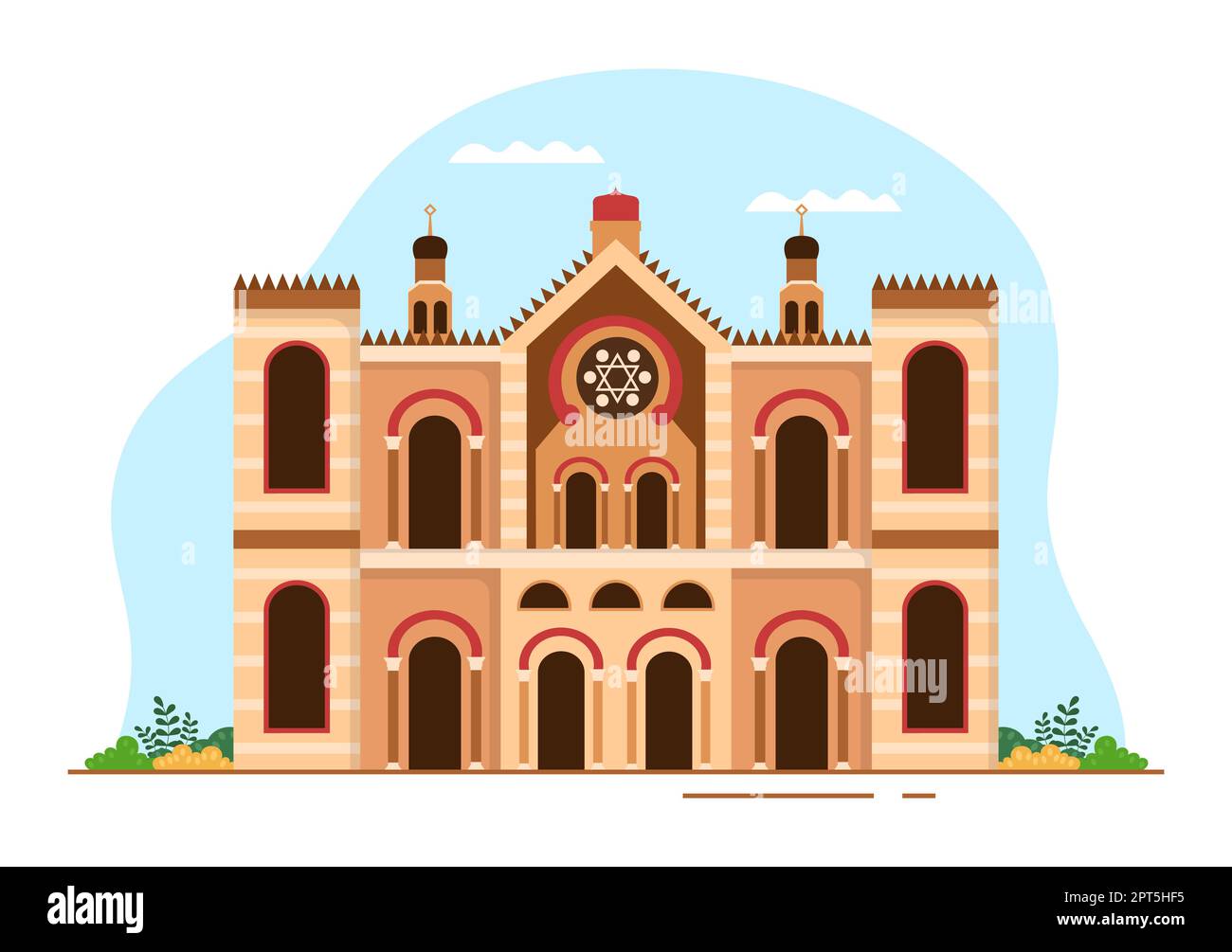 Synagogue Building or Jewish Temple with Religious, Hebrew or Judaism ...