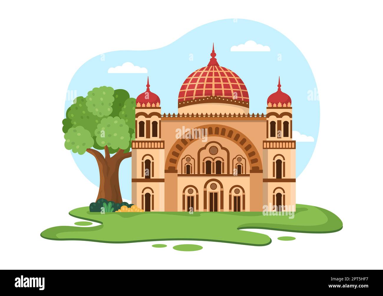 Synagogue Building or Jewish Temple with Religious, Hebrew or Judaism ...