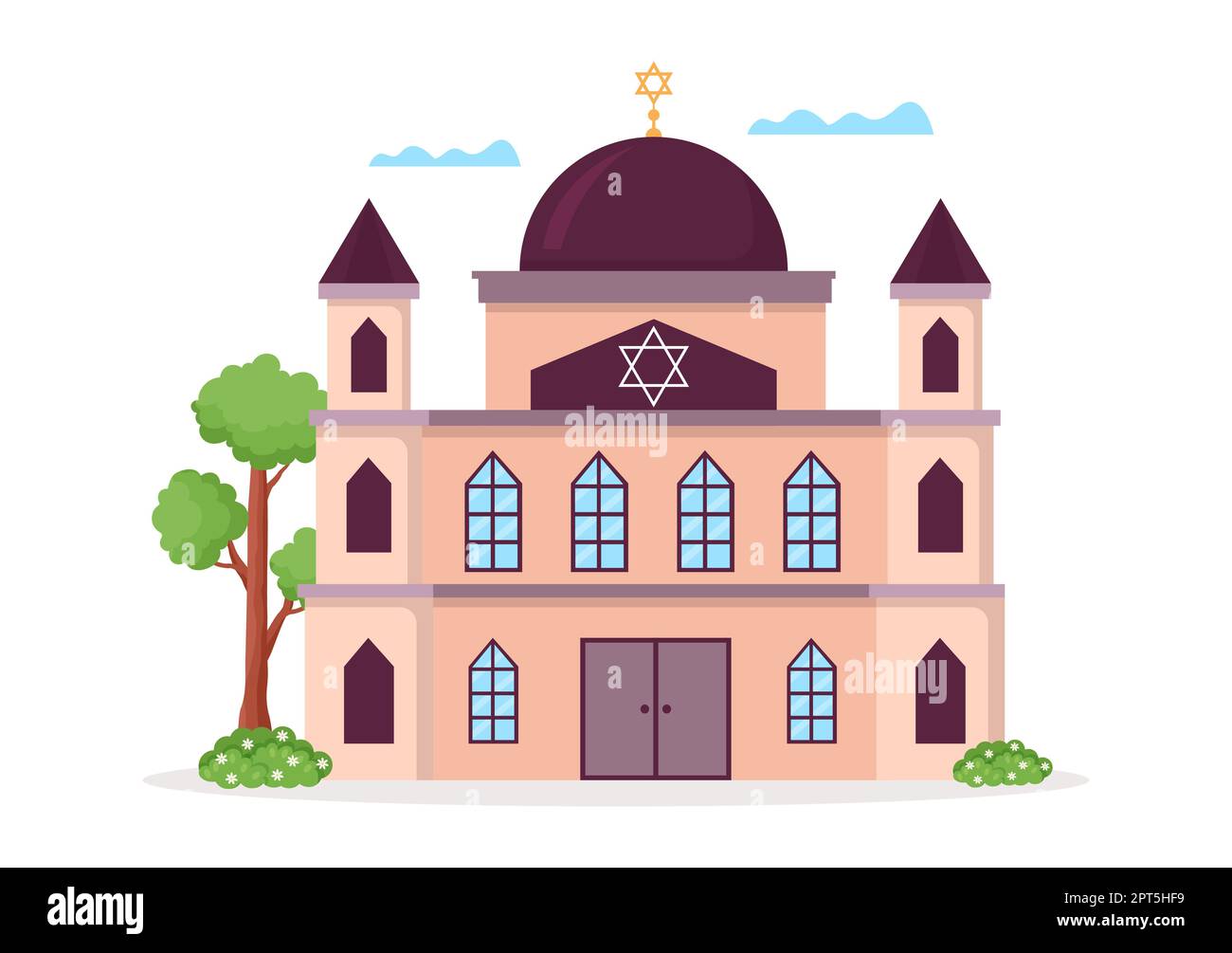 Synagogue Building or Jewish Temple with Religious, Hebrew or Judaism ...