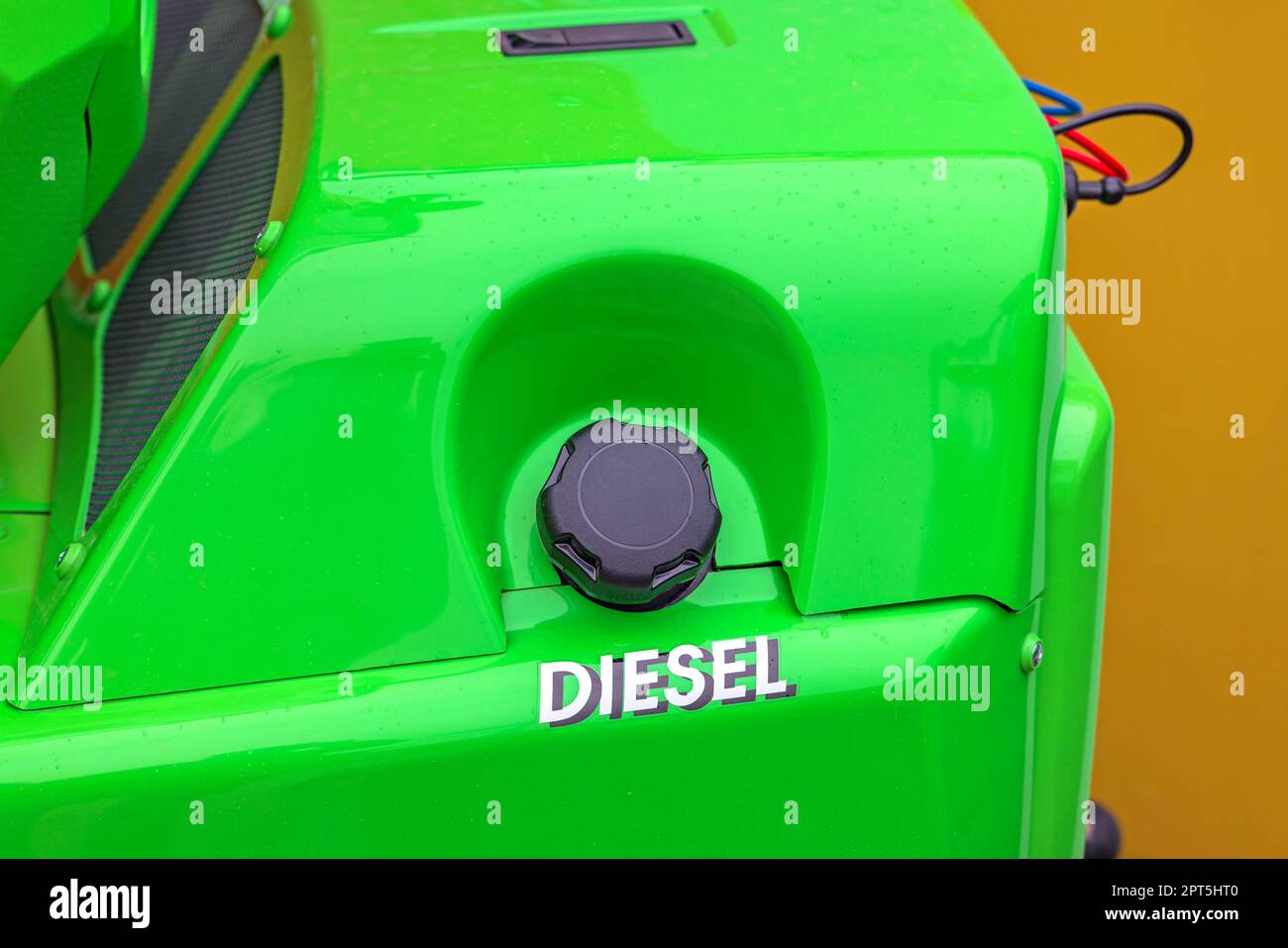 Diesel Fuel Tank Green Construction Machine Vehicle Stock Photo - Alamy