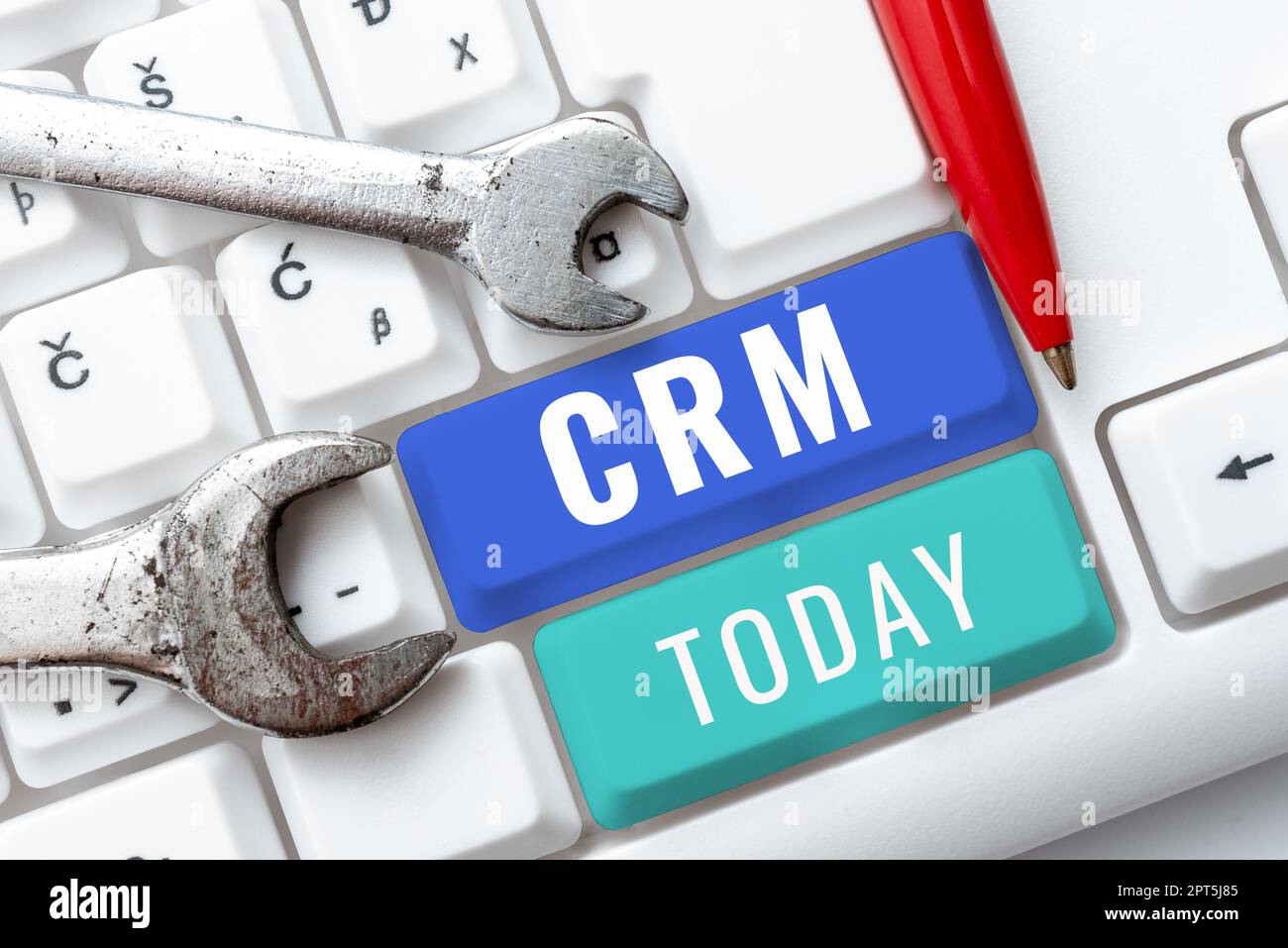 Conceptual caption Crm, Word Written on manages all your company relationships and interactions ...