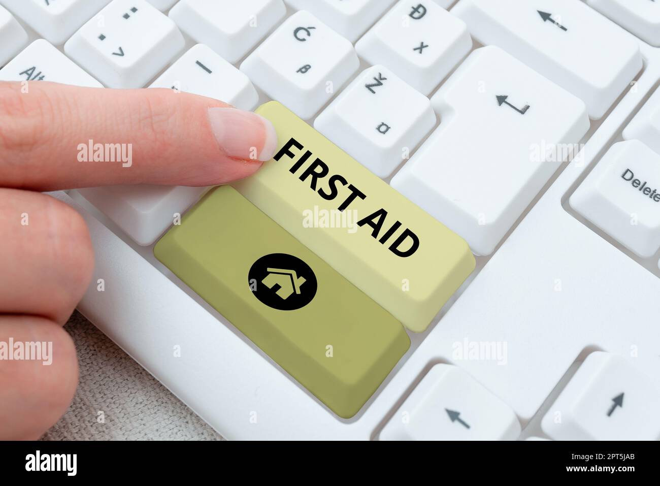 Text caption presenting First Aid, Business idea Practise of healing ...