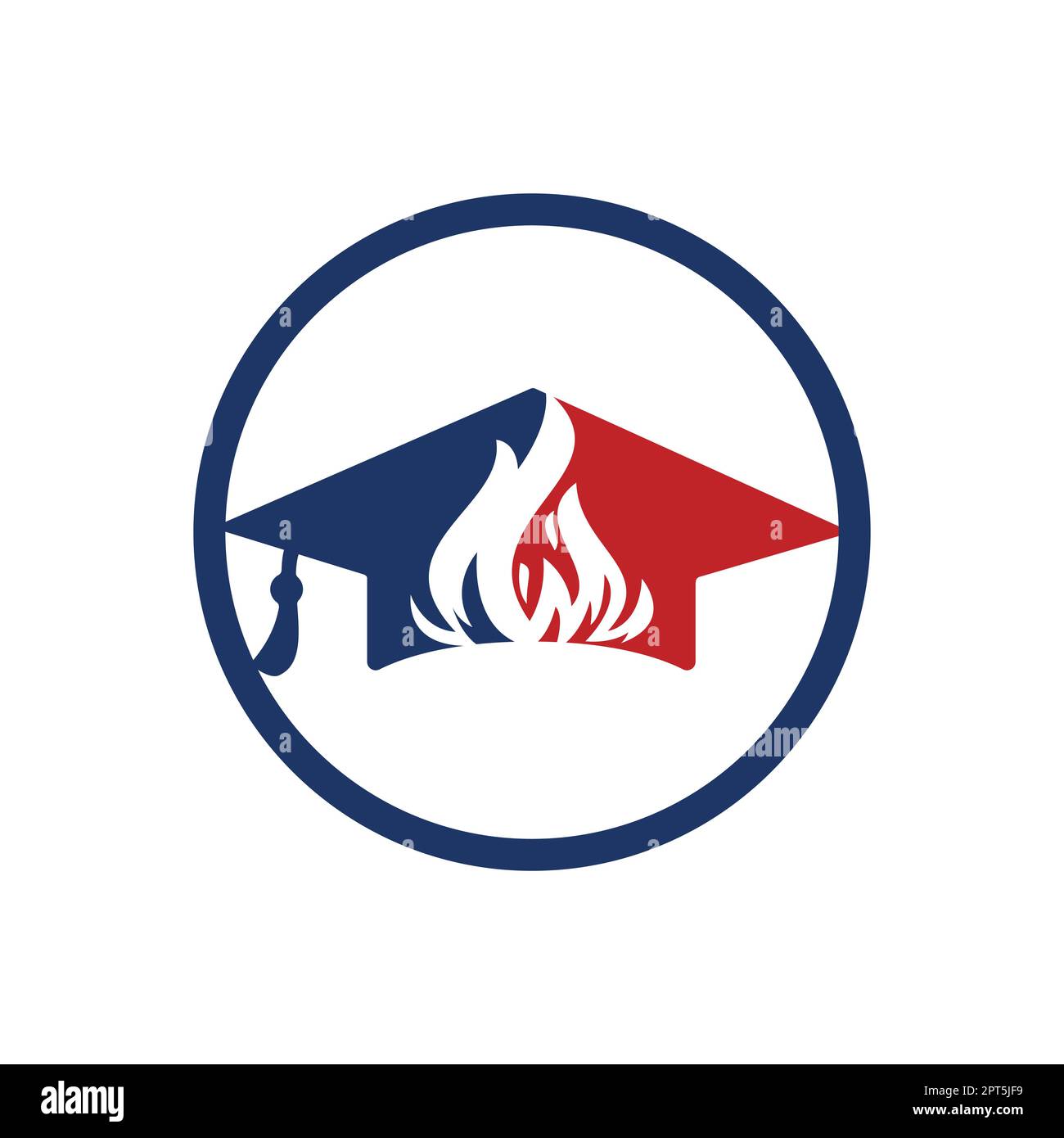 Hot education vector logo design. Graduation cap and torch combination ...