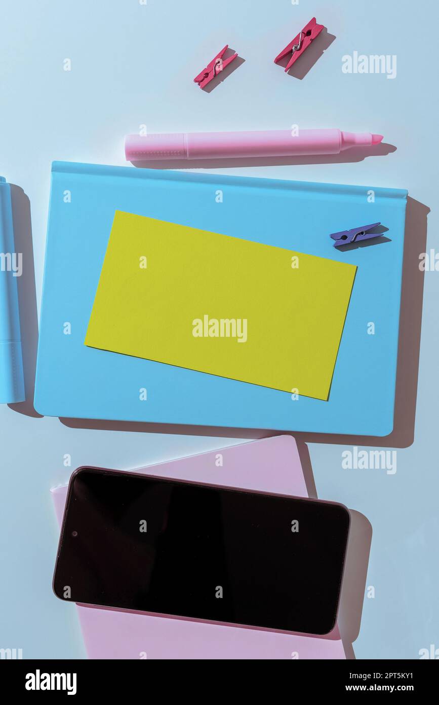 Multiple Assorted Collection Office Stationery Photo Placed Over Table ...