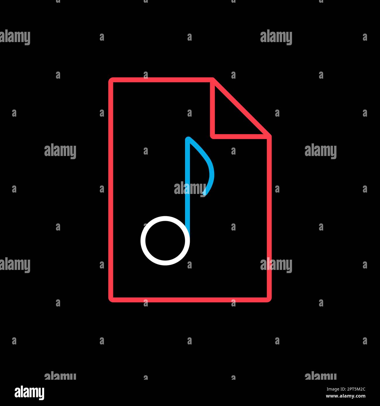 Music file vector flat on black background icon. Music sign. Graph ...