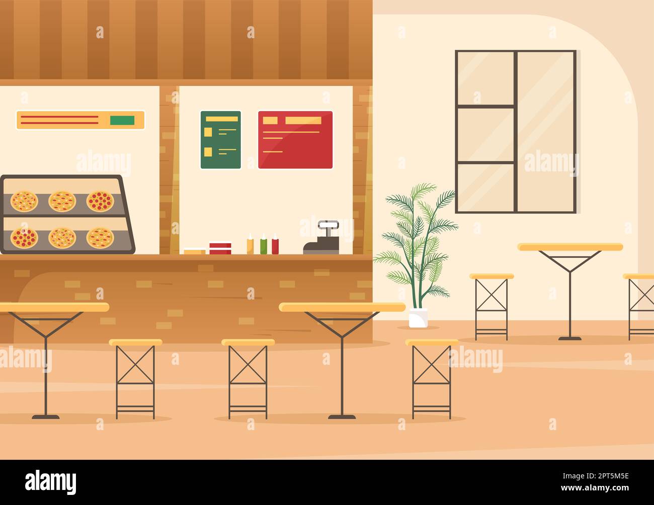 Italian Food Restaurant or Cafeteria with Chef Making Traditional ...