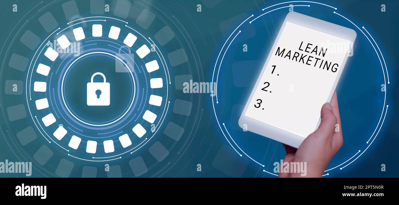 Inspiration showing sign Lean Marketing, Business idea in charge of ...