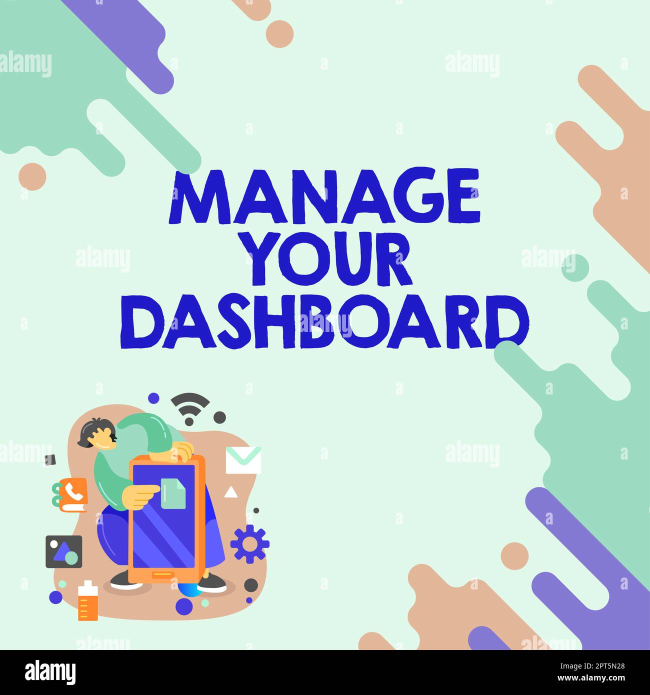 Text showing inspiration Manage Your Dashboard, Word for web landing ...