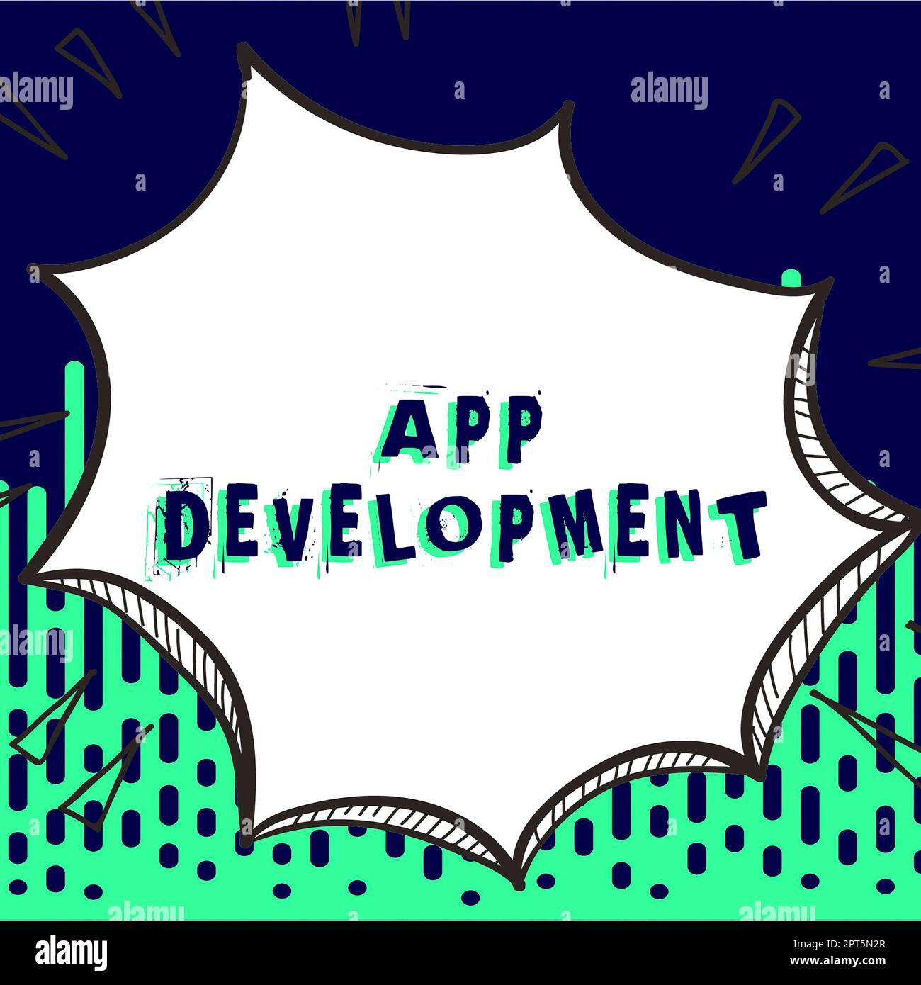 Text showing inspiration App Development, Business concept producing computer software with a ...