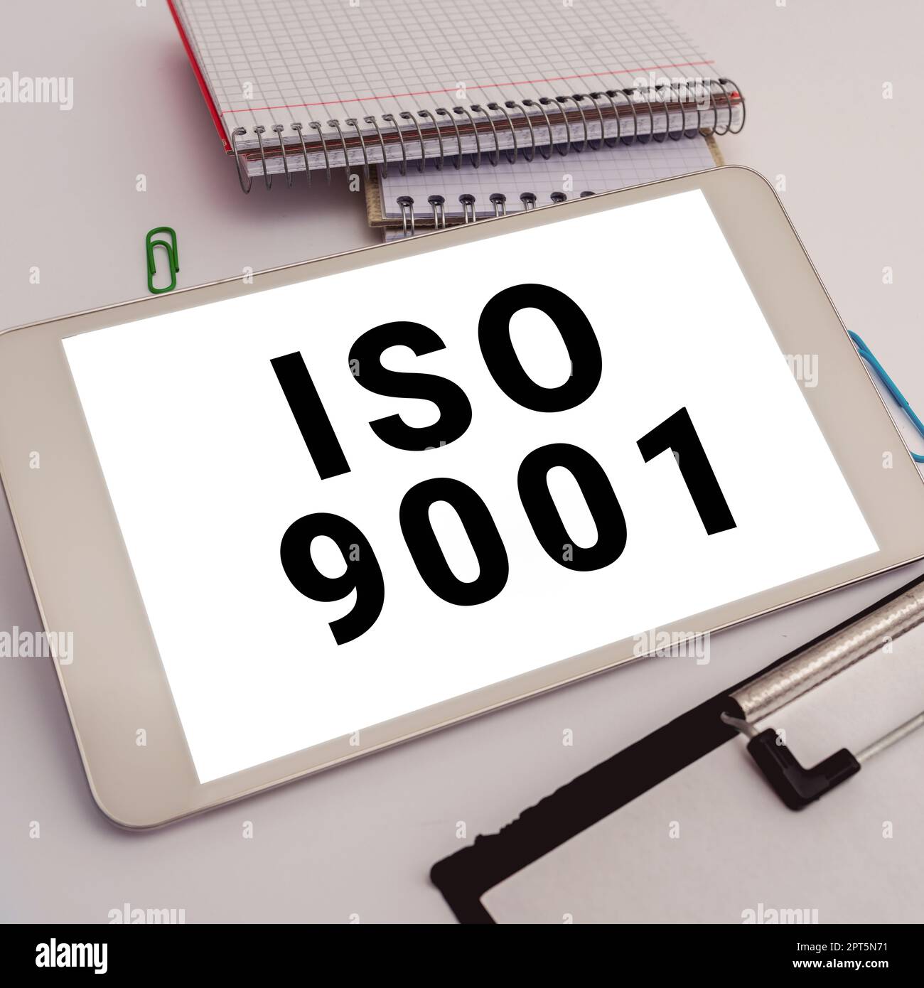 Hand writing sign Iso 9001, Business showcase designed help ...