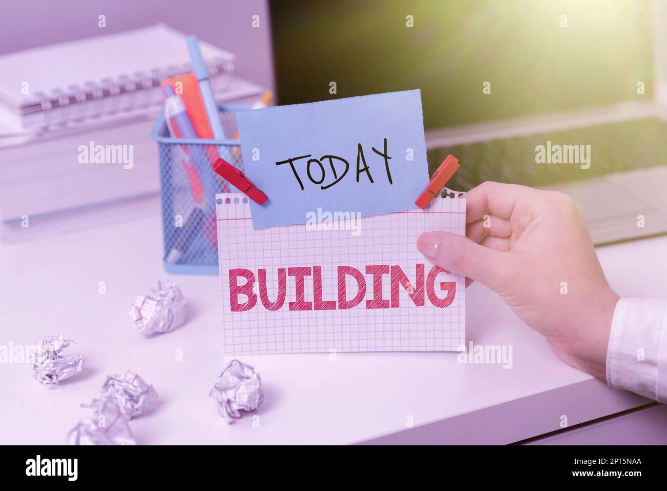 Text caption presenting Building, Business concept the art or business ...