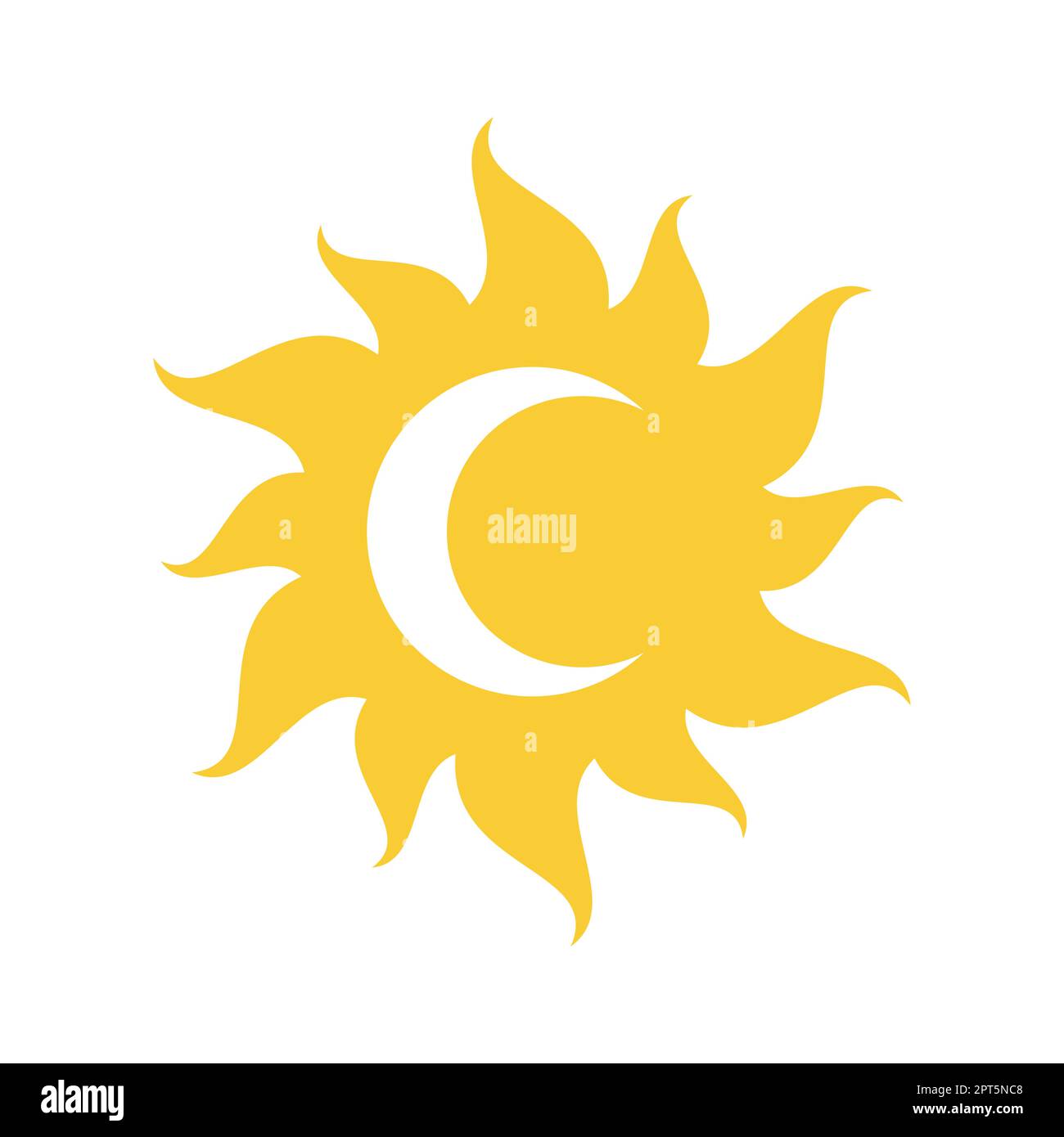 Sun and moon vector icon Stock Vector Image & Art - Alamy