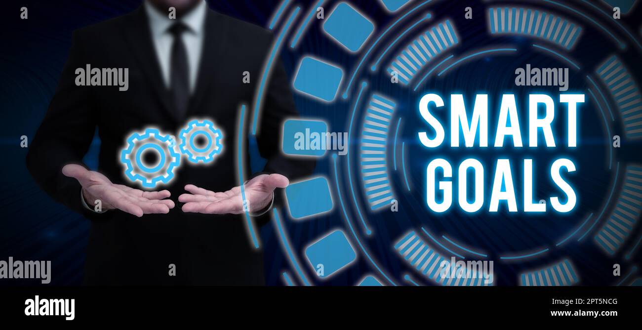 Conceptual display Smart Goals, Word for mnemonic used as a basis for ...