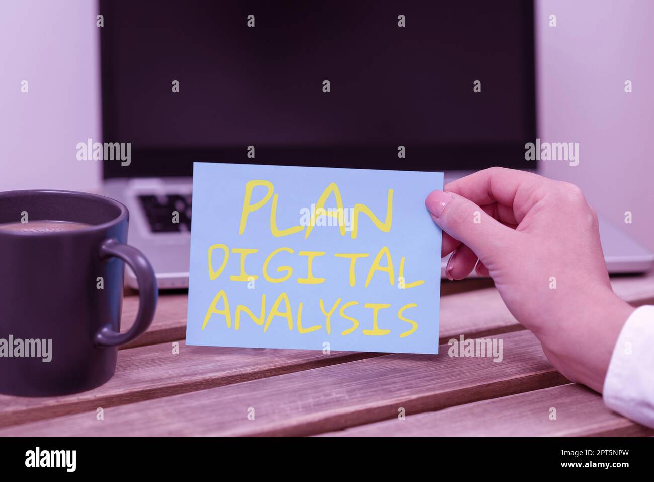 Text caption presenting Plan Digital Analysis, Concept meaning sales ...