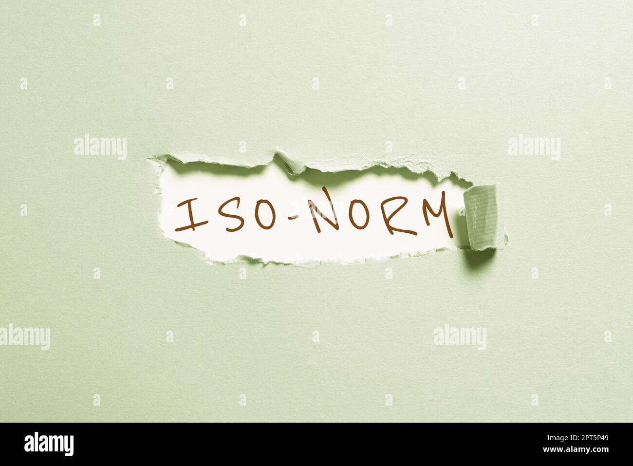 Text caption presenting Iso Norm, Word Written on An accepted standard ...