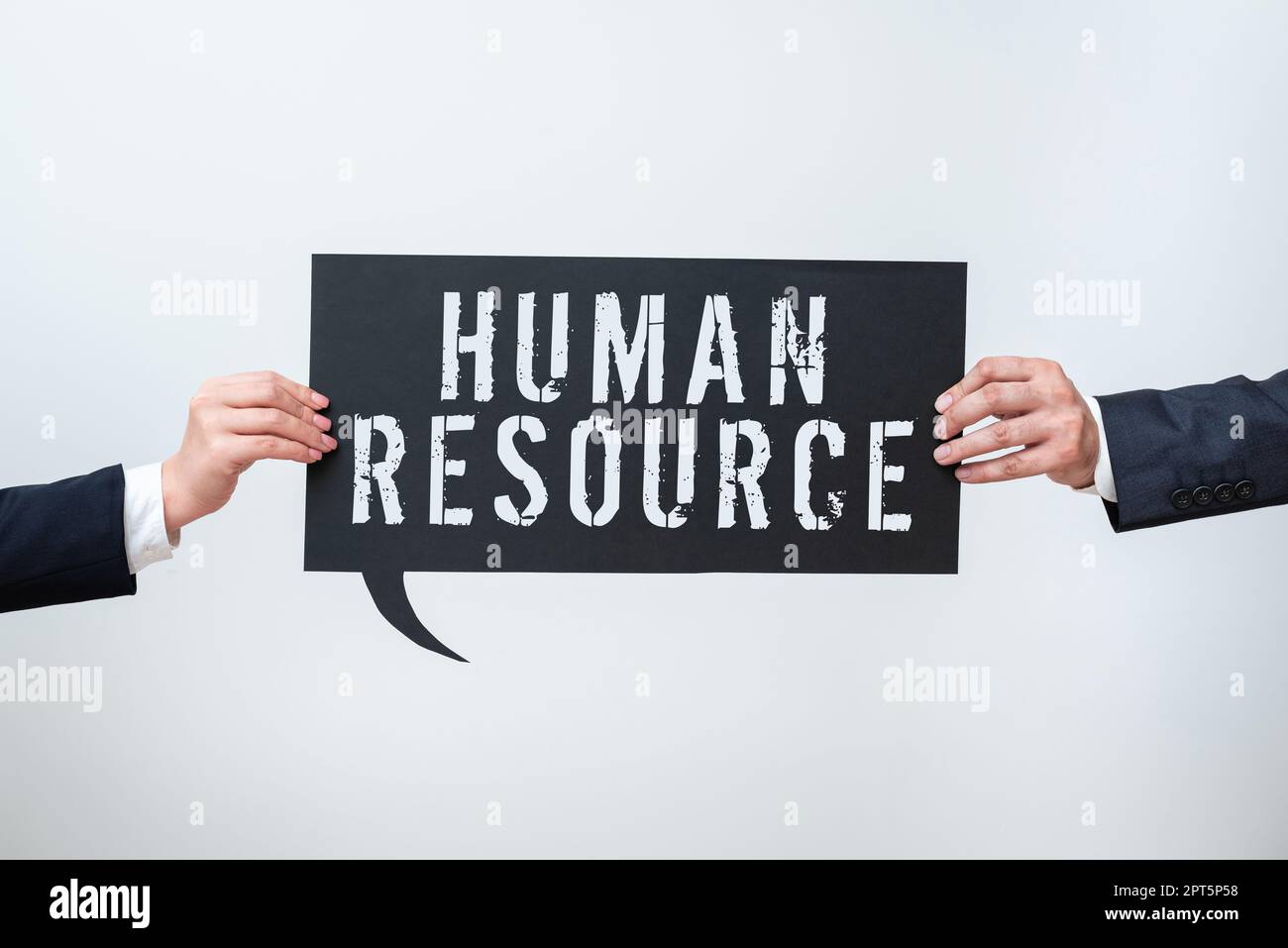 Conceptual caption Human Resource, Business concept a critical ...