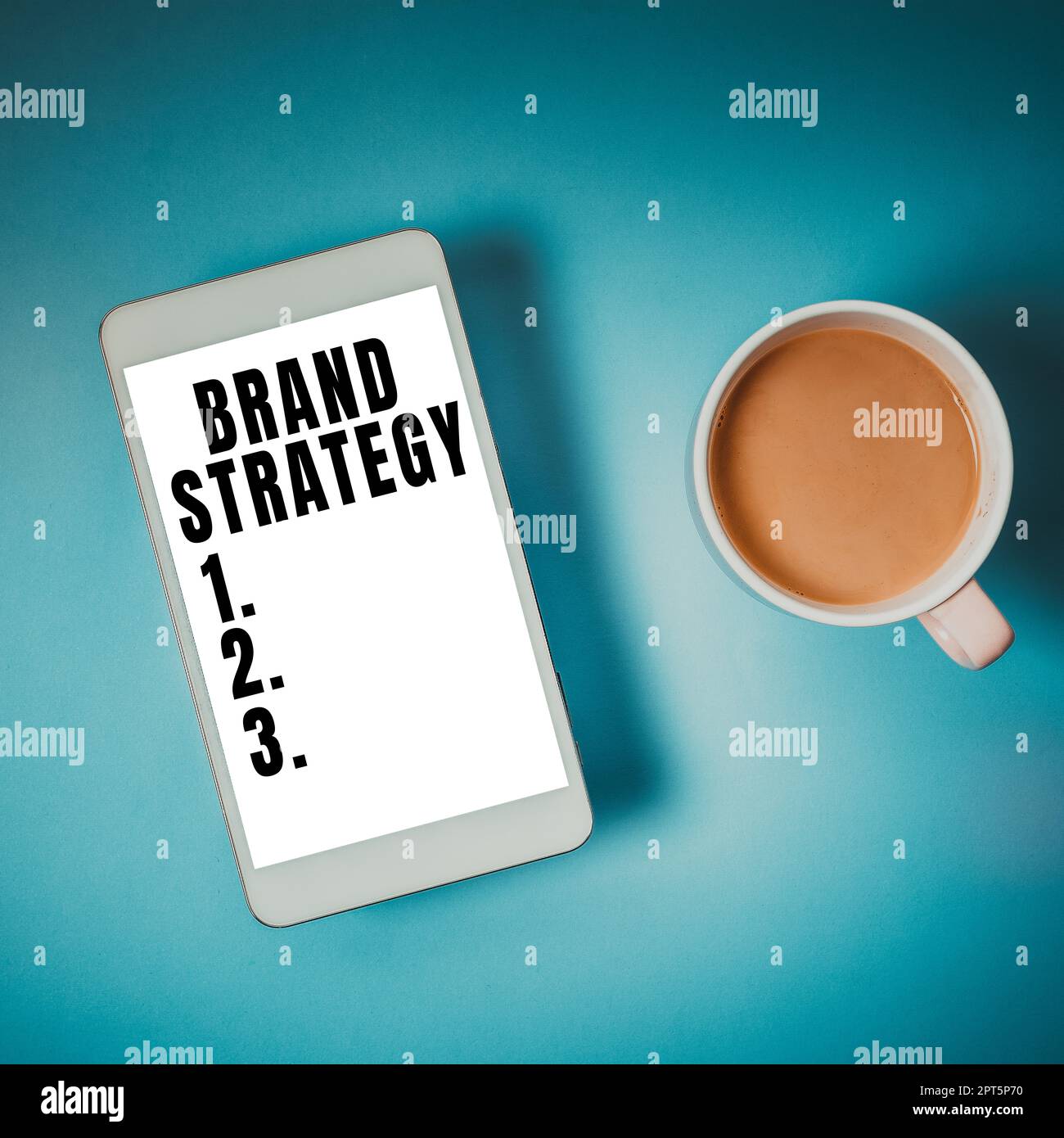 Conceptual display Brand Strategy, Word Written on longterm plan ...